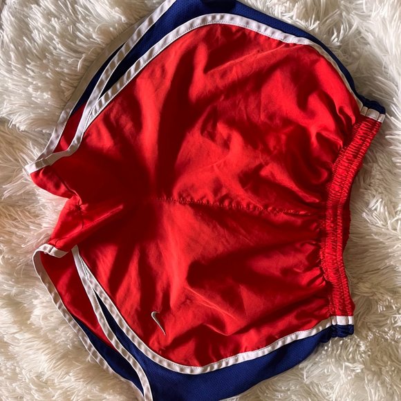 Nike | Shorts | Nike Red Blue Running Shorts | Poshmark
